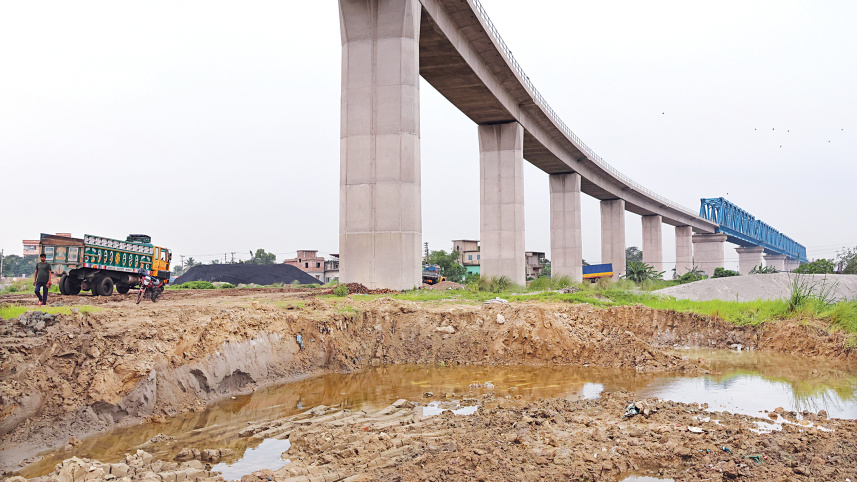 Dist admin halts soil excavation near Padma rail link bridge | The ...